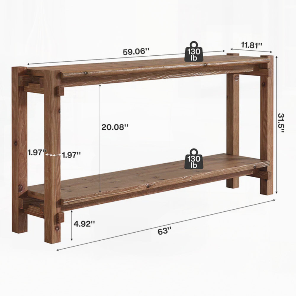 Latitude Run® Modern Console Table,Entryway Table,2-Tier Foyer Table ...