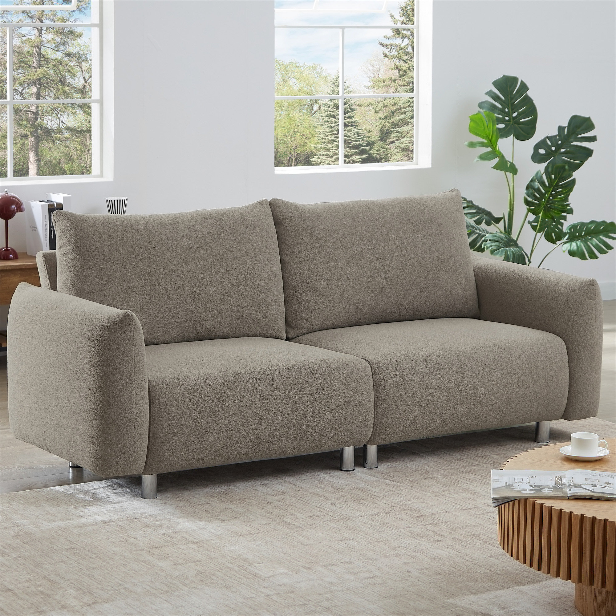 Ivy Bronx Bread Sofa 2 Seater Loveseat Couch Loose Back Sectional Sofas ...