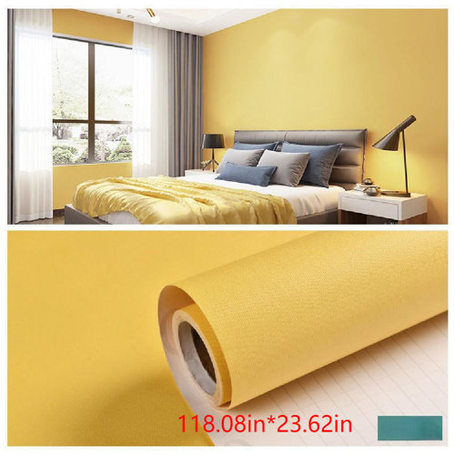 Self-Adhesive Yellow Wallpaper You'll Love | Wayfair