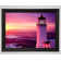 Bright Star Lighthouse Pink Sunset - Single Picture Frame Print ...