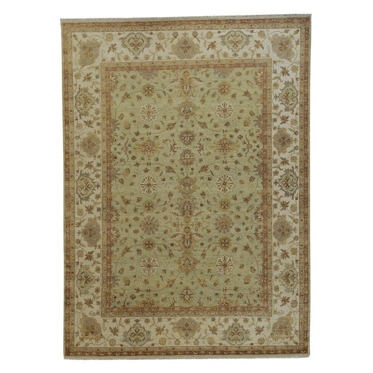 Bokara Rug Co., Inc. One-of-a-Kind 8'9" X 12' Area Rug in Green/Brown ...
