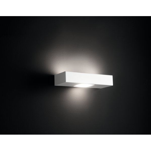 Ivy Bronx Sandlin 1 - Light LED Hardwired White Flush Mounted Sconce ...