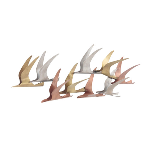 Rosecliff Heights Natural Birds in Flight Wall Décor & Reviews | Wayfair