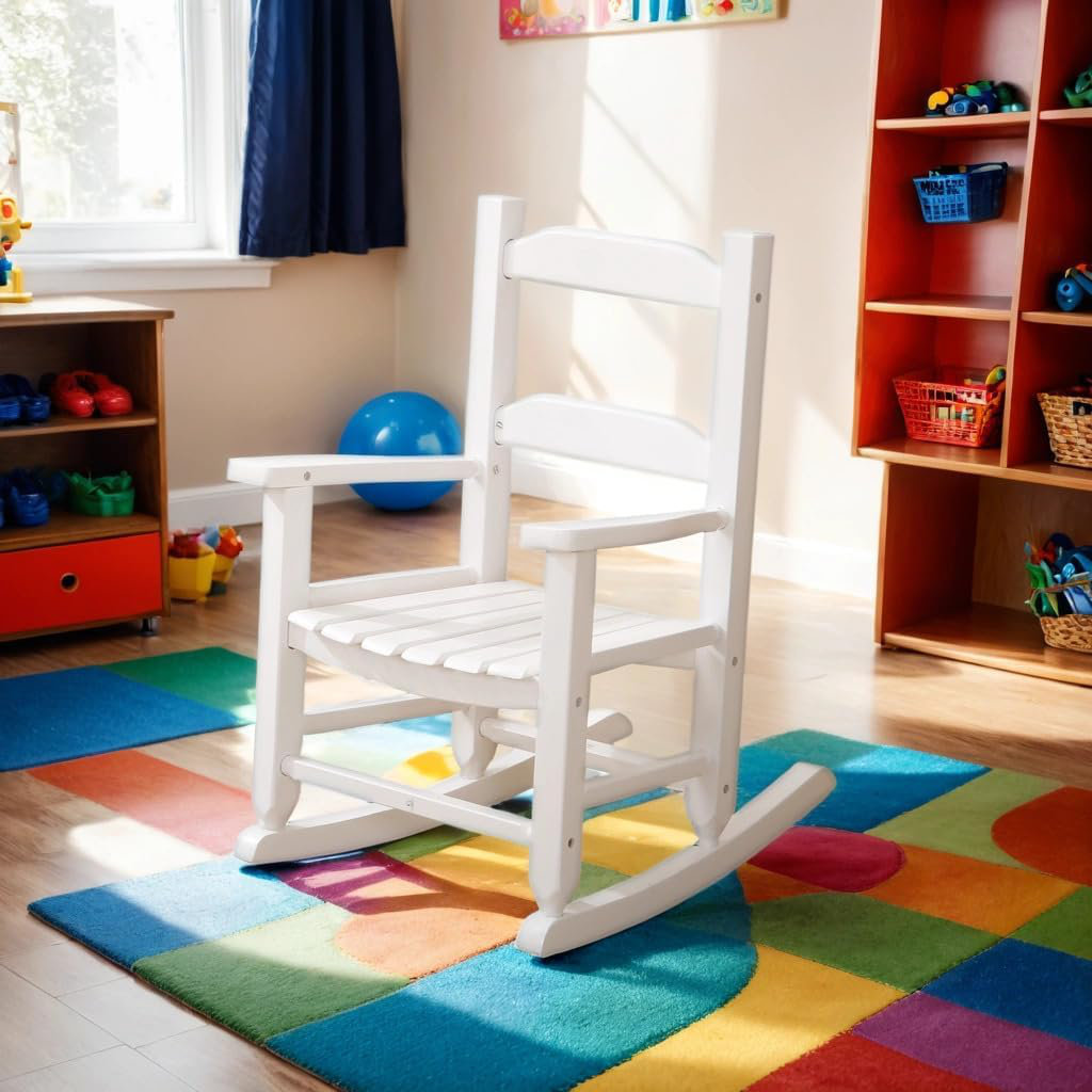 Winston Porter Child Rocking Chair , Wooden Rocking Chair Comfy Rocker ...