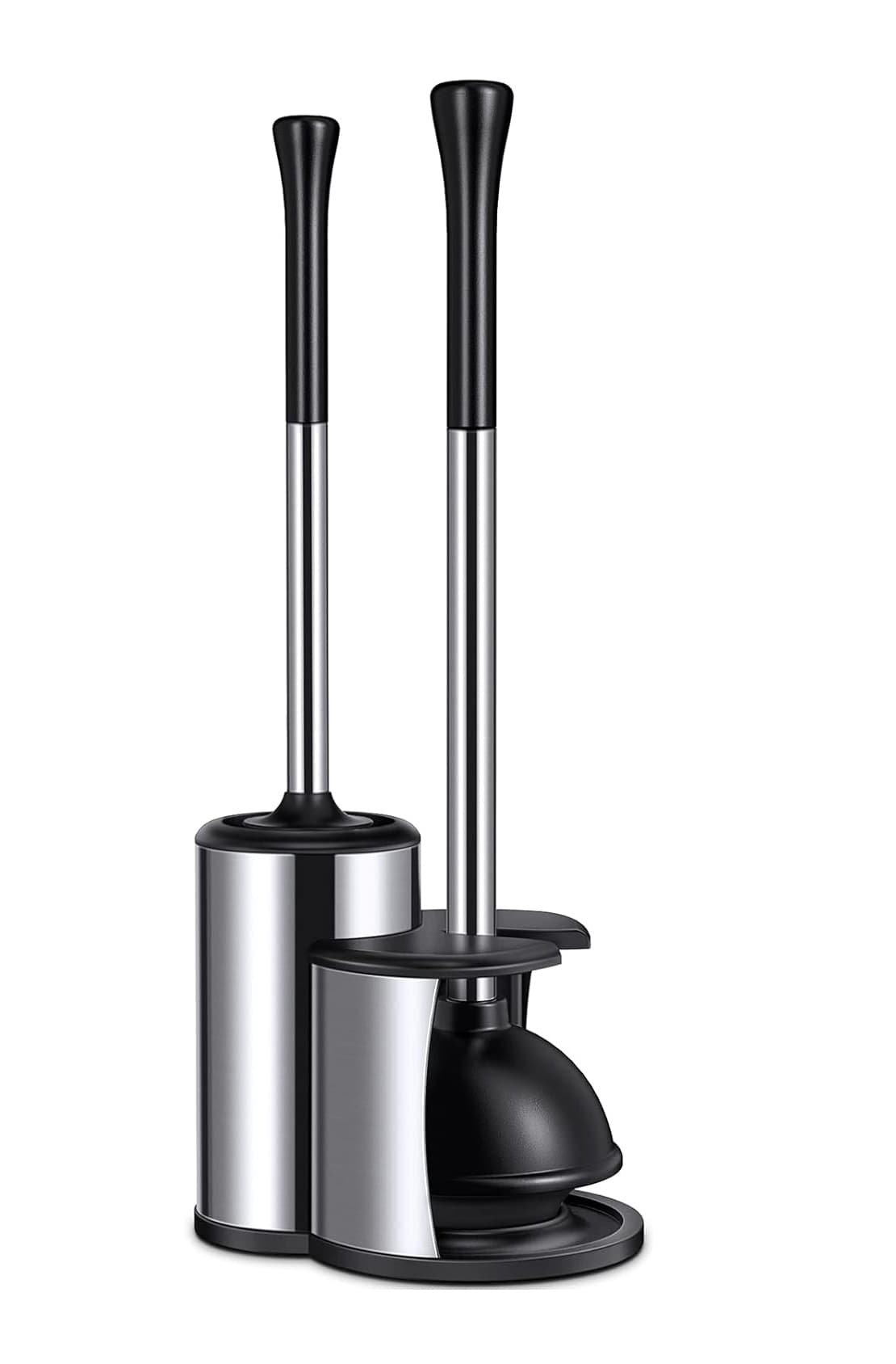 CAFMEB Powerful Cleaning Combo: Hideaway Toilet Plunger & Bowl Brush ...