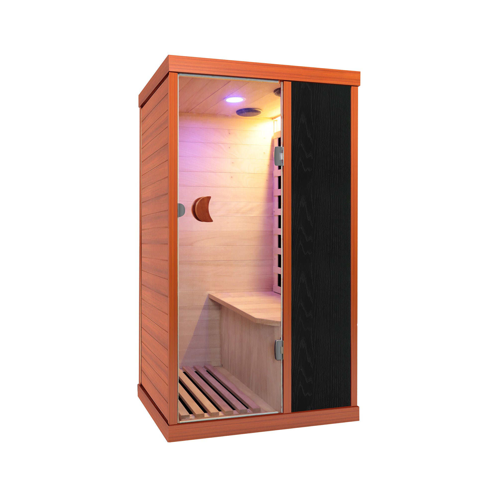 CASAINC Eulen Wood Single Infrared Sauna Room, Bluetooth Sound, Sole ...