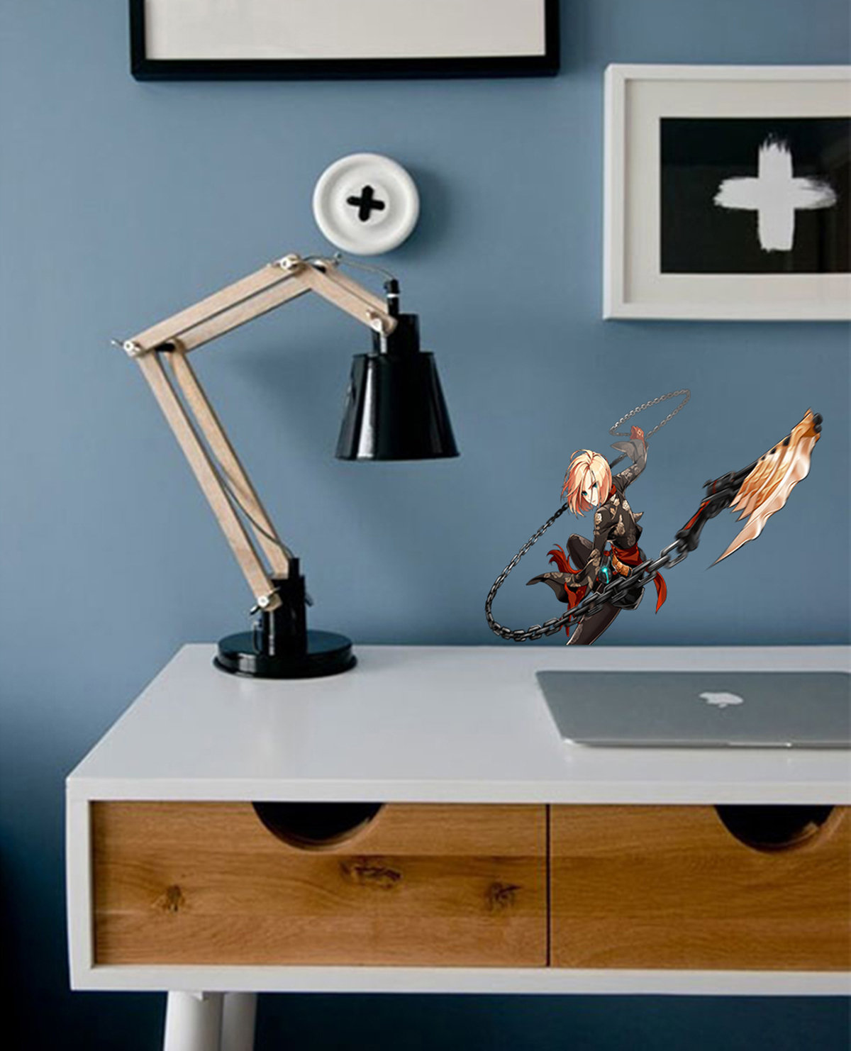 Stickalz Anime Warrior Decal, Anime Warrior Sticker, Anime Warrior Wall ...