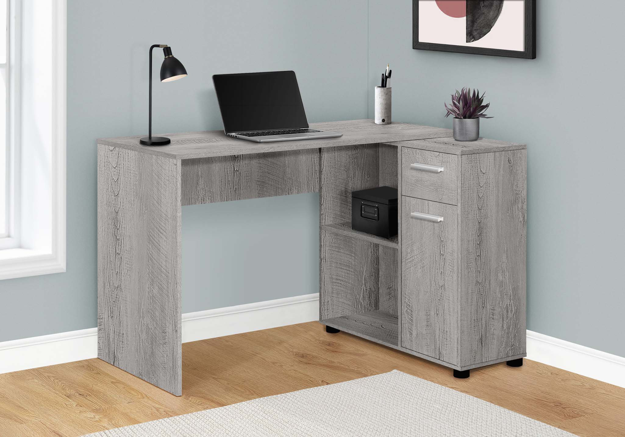 Blendoi Brooke Computer Desk, Home Office, Corner, Storage Drawers, 46 ...