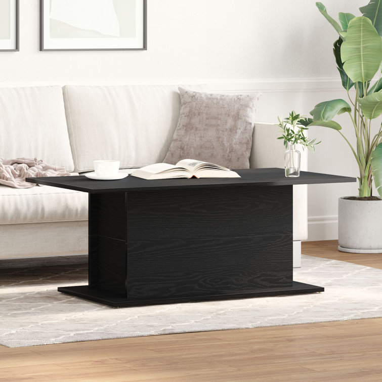 17 StoriesCoffee Table Black Oak Engineered Wood Standard Coffee Table ...