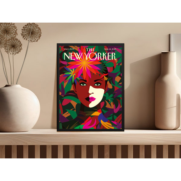 Ivy Bronx The New Yorker Floral Art Cover Illustration Framed Poster ...