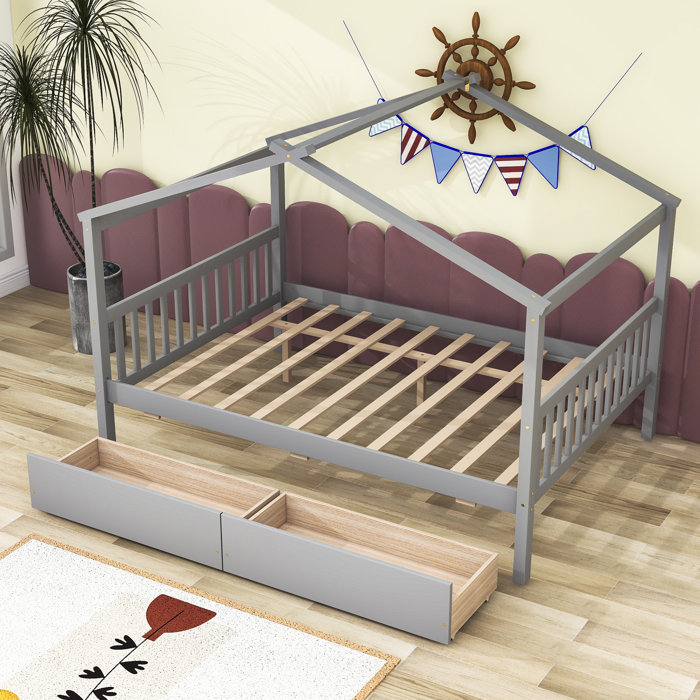 August Grove® Ashiyah Full Storage Canopy Bed | Wayfair
