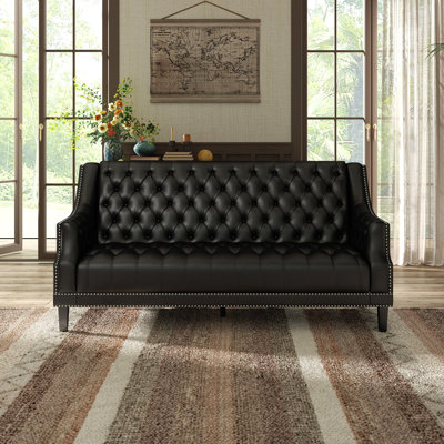 low back black couch