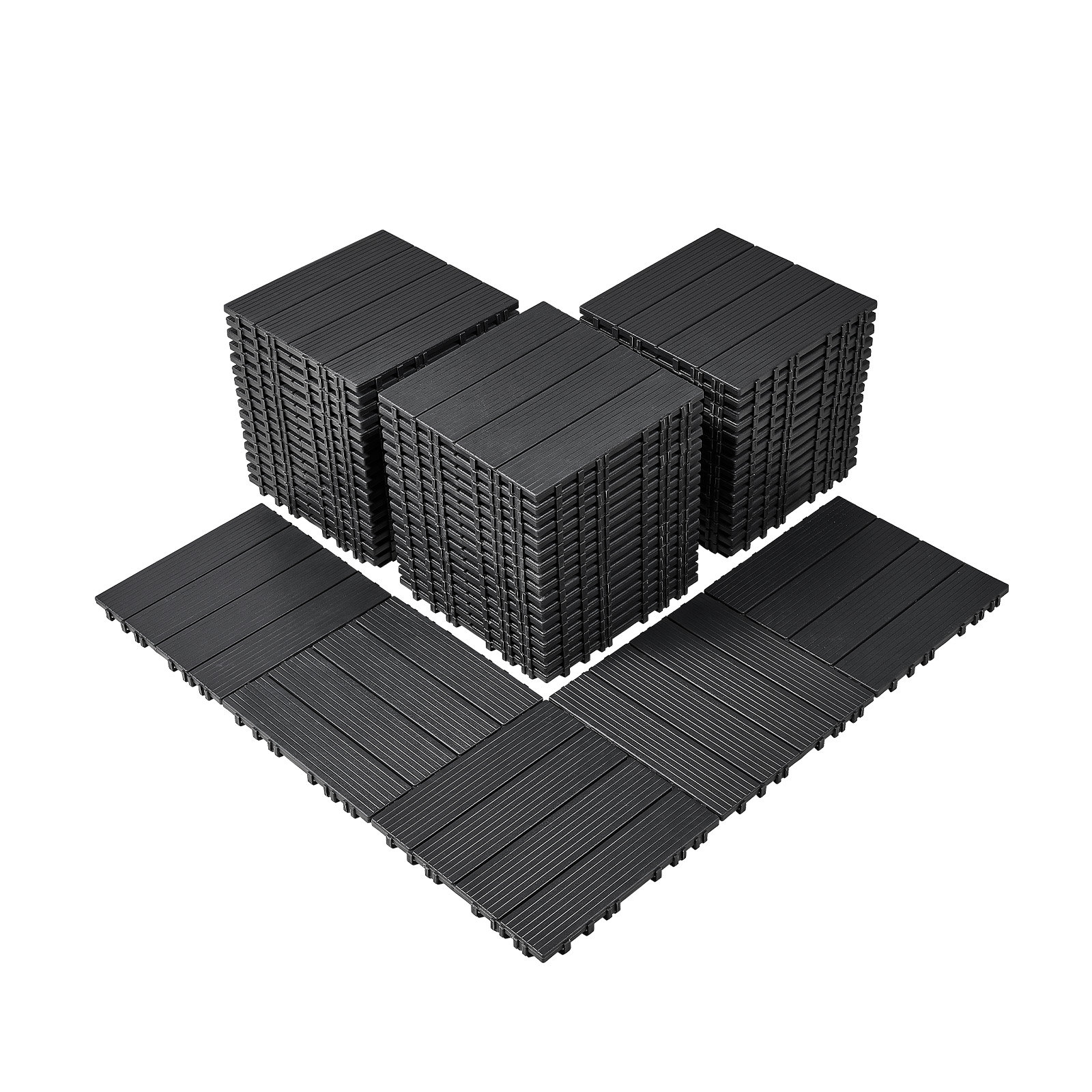 VEVOR Interlocking Deck Tiles 54 Pack 12"x12" Plastic for Porch | Wayfair