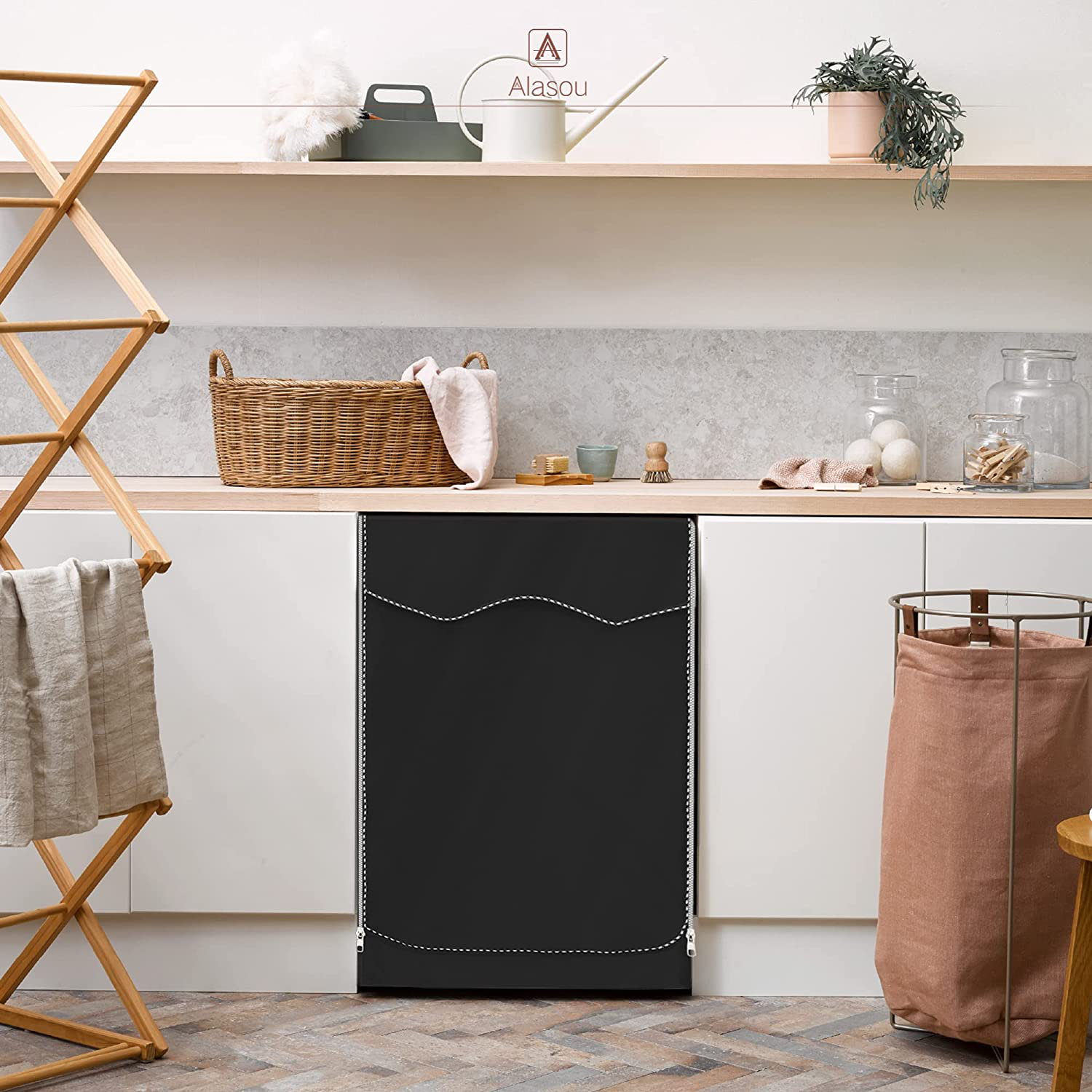 Bruce&Shark Washing Machine Cover For Front Washer/Dryer With Zipper ...