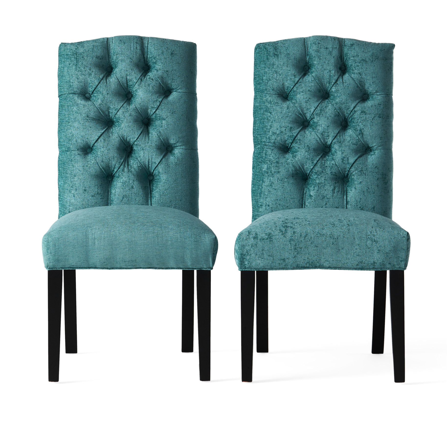 Wildon Home® Dining Chairs (pair), Soft Upholstery, Stable Wood Base 2 ...