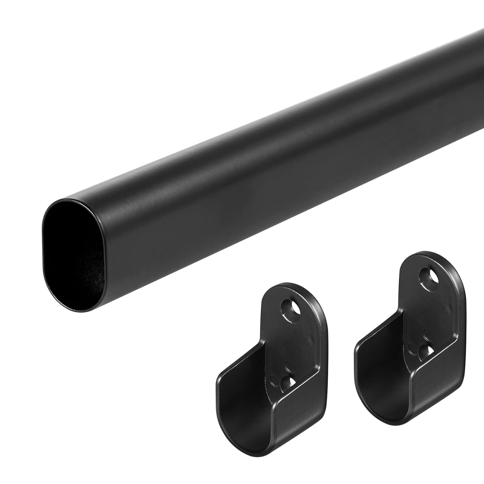 Rebrilliant Oval Adjustable Closet Clothes Rod, 18" To 40" Heavy Duty ...