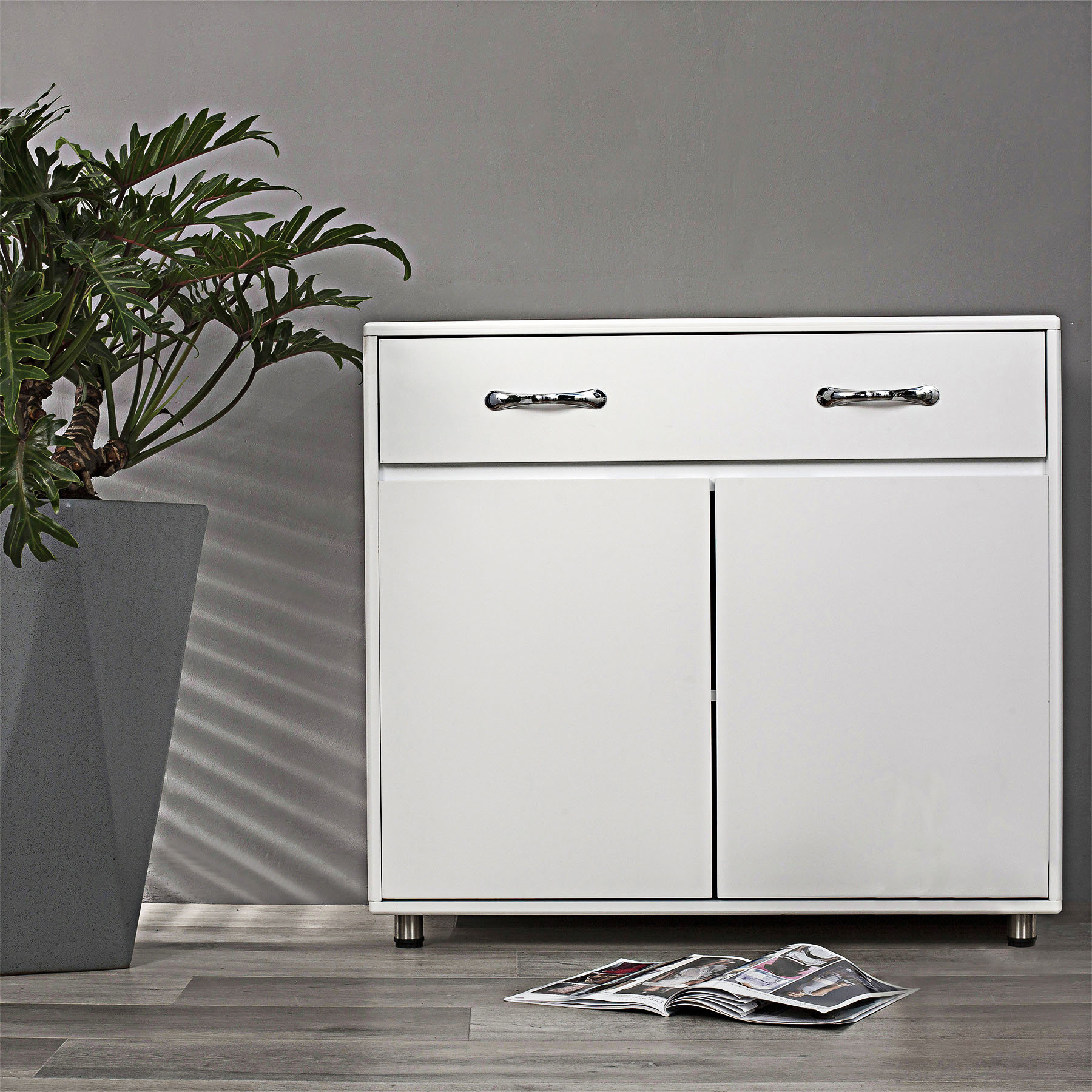 Ebern Designs Multifunctional Two - door Side Table | Wayfair