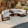 Joss & Main Bergeron Outdoor Curved Patio Sectional with Sunbrella ...