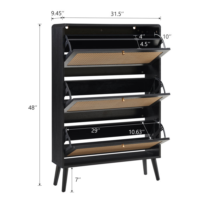 Bay Isle Home 24 Pair Shoe Storage Cabinet & Reviews | Wayfair