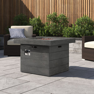 Freeport Park® Rosia Polyresin Propane Fire Pit Table & Reviews | Wayfair