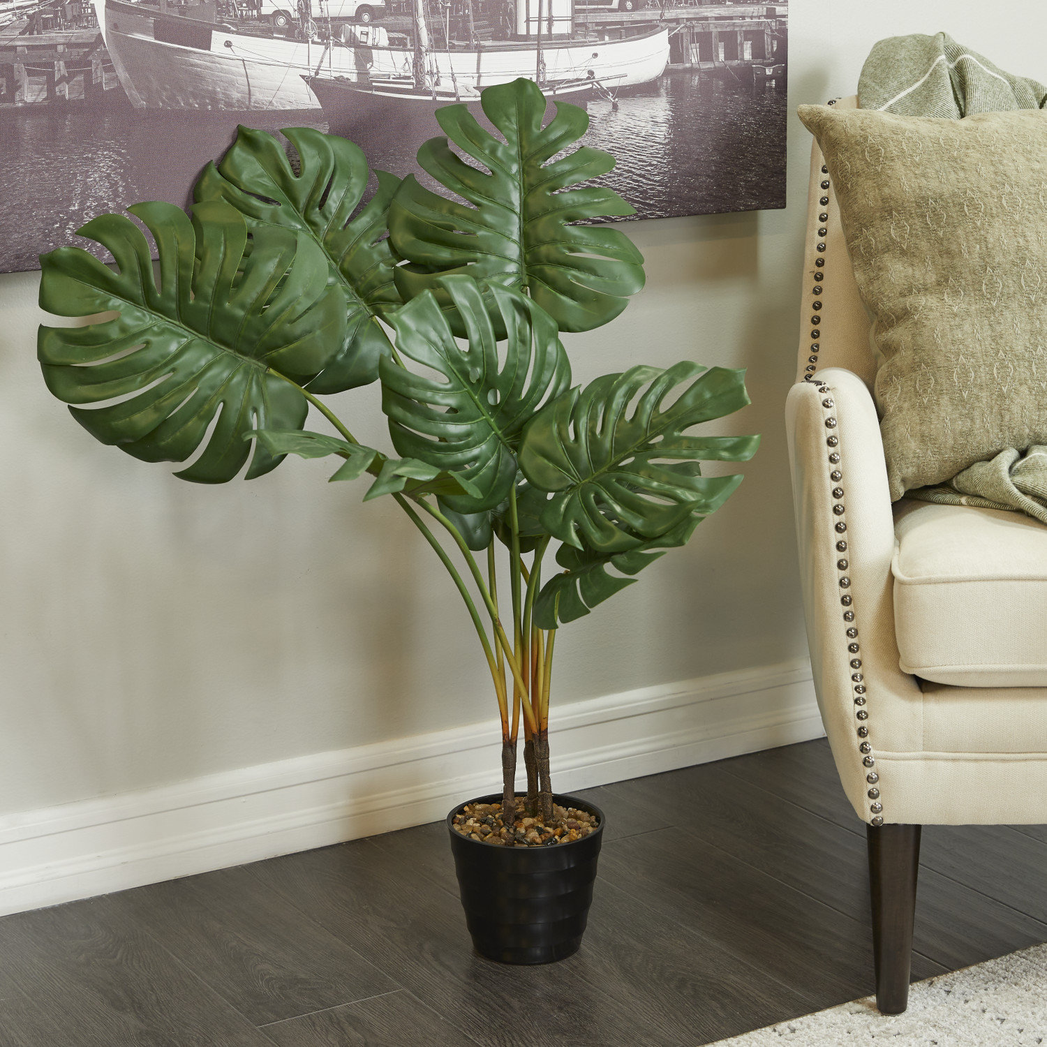 Mistana™ 36" Artificial Monstera Tree in Pot | Wayfair
