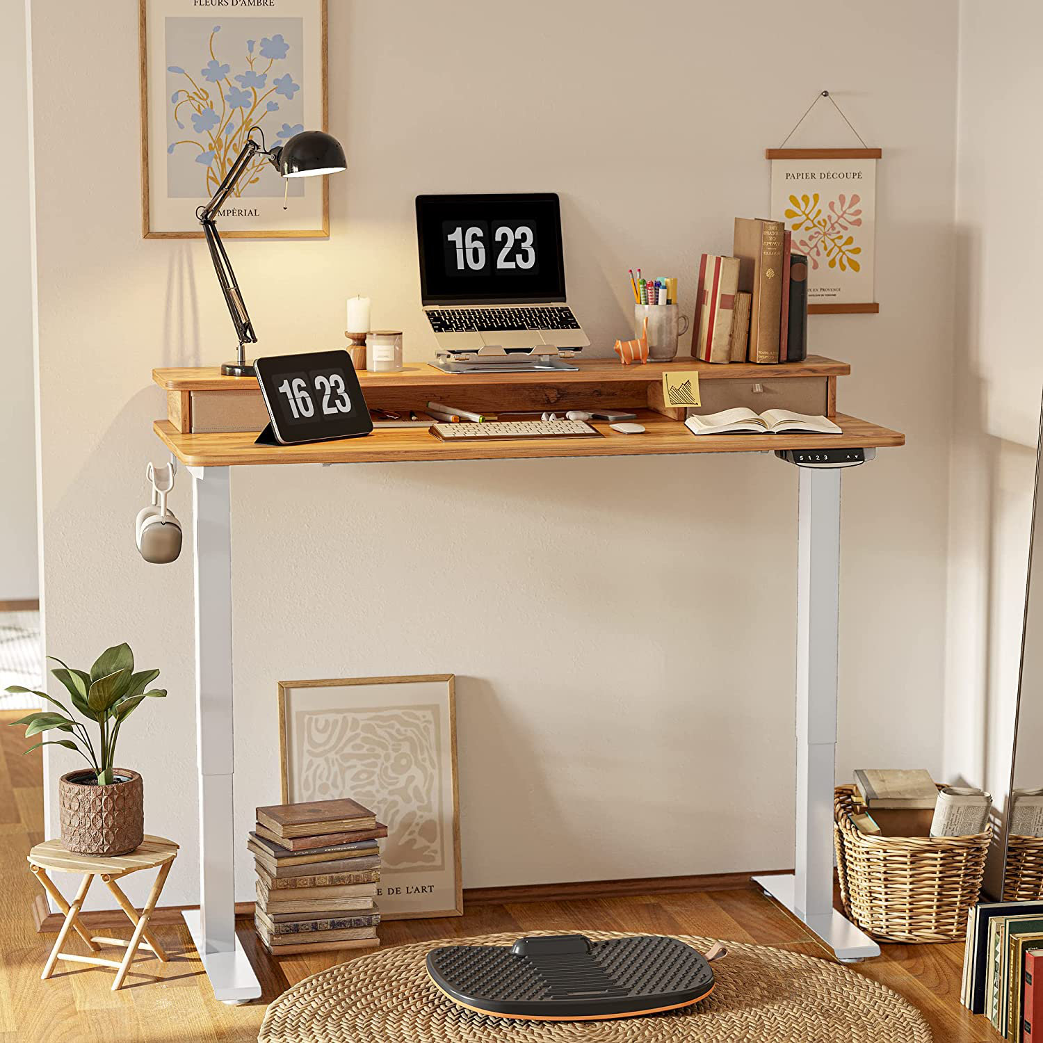 Inbox Zero Height Adjustable Standing Desk & Reviews | Wayfair