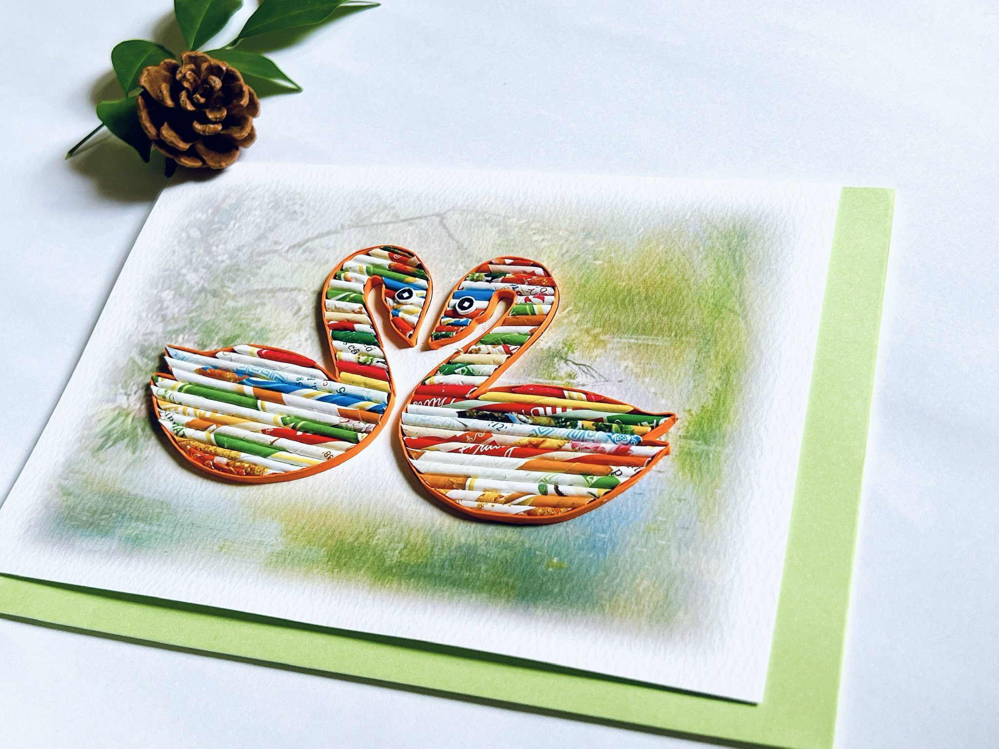 Loving Nature Swan Greeting Card | Wayfair