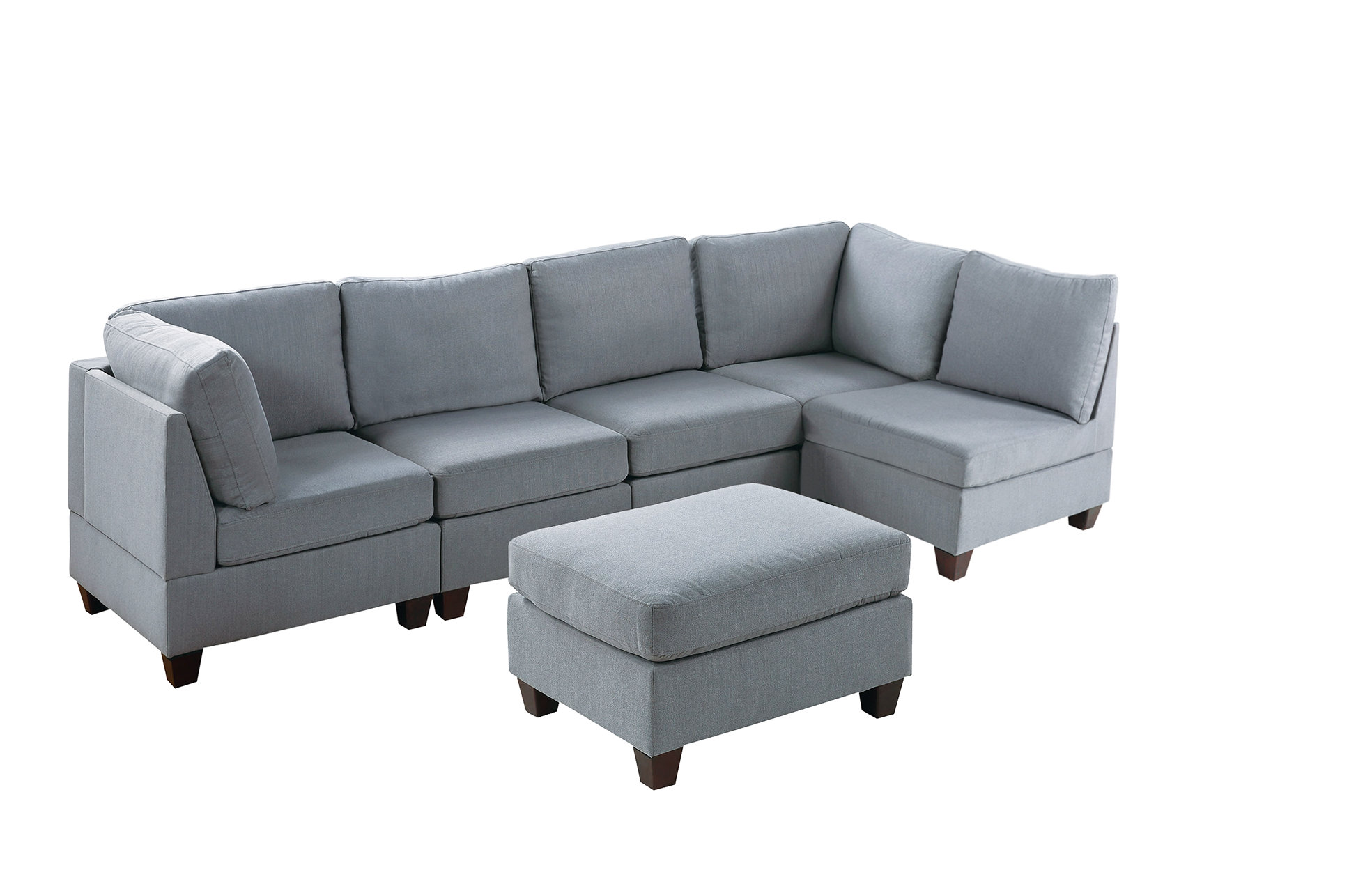 Latitude Run® Dalton 6-Piece Modular Sectional Sofa with Wooden Frame ...