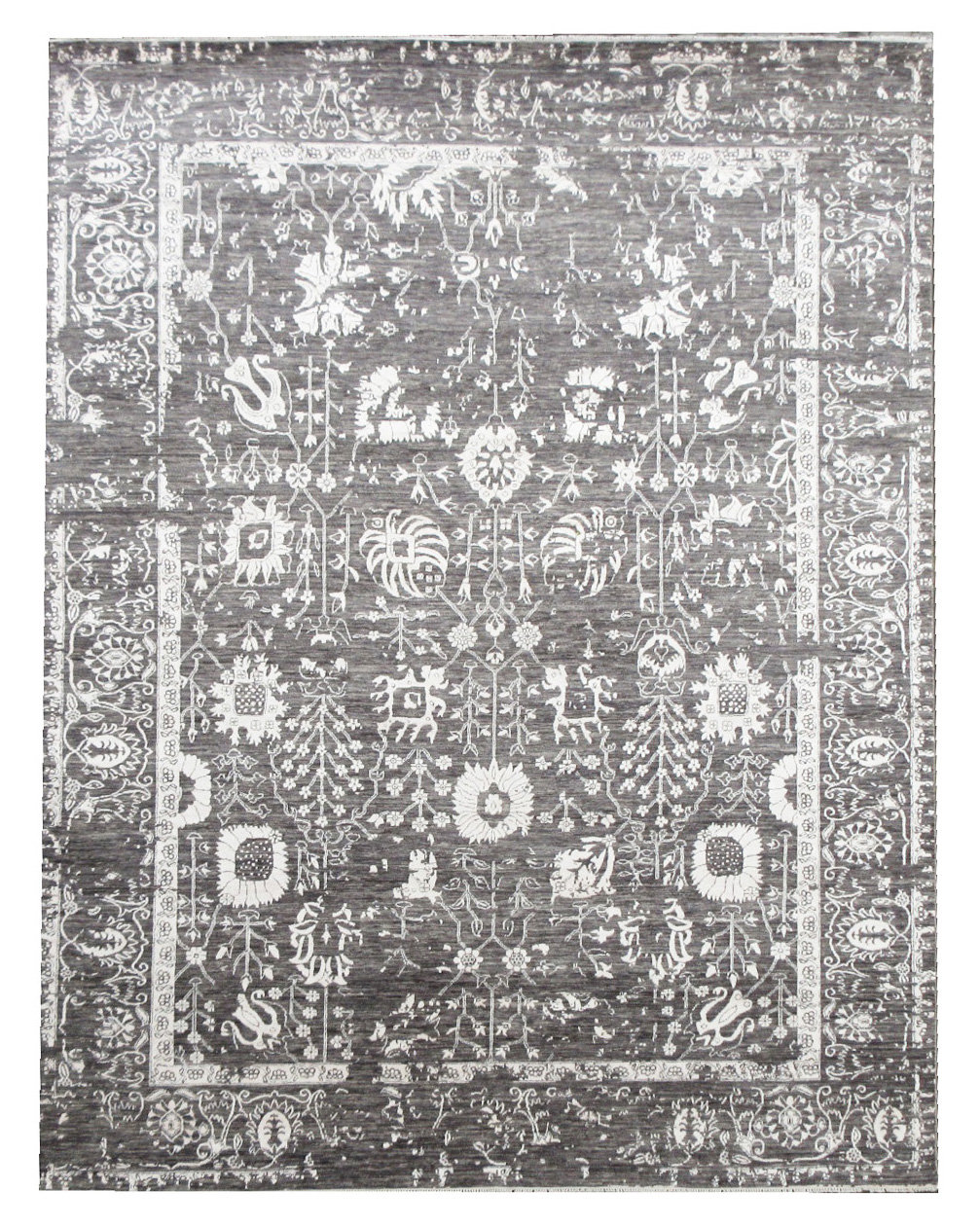 Kalili Rugs 10X14 Fine Wool & Silk Modern Broken Design | Wayfair