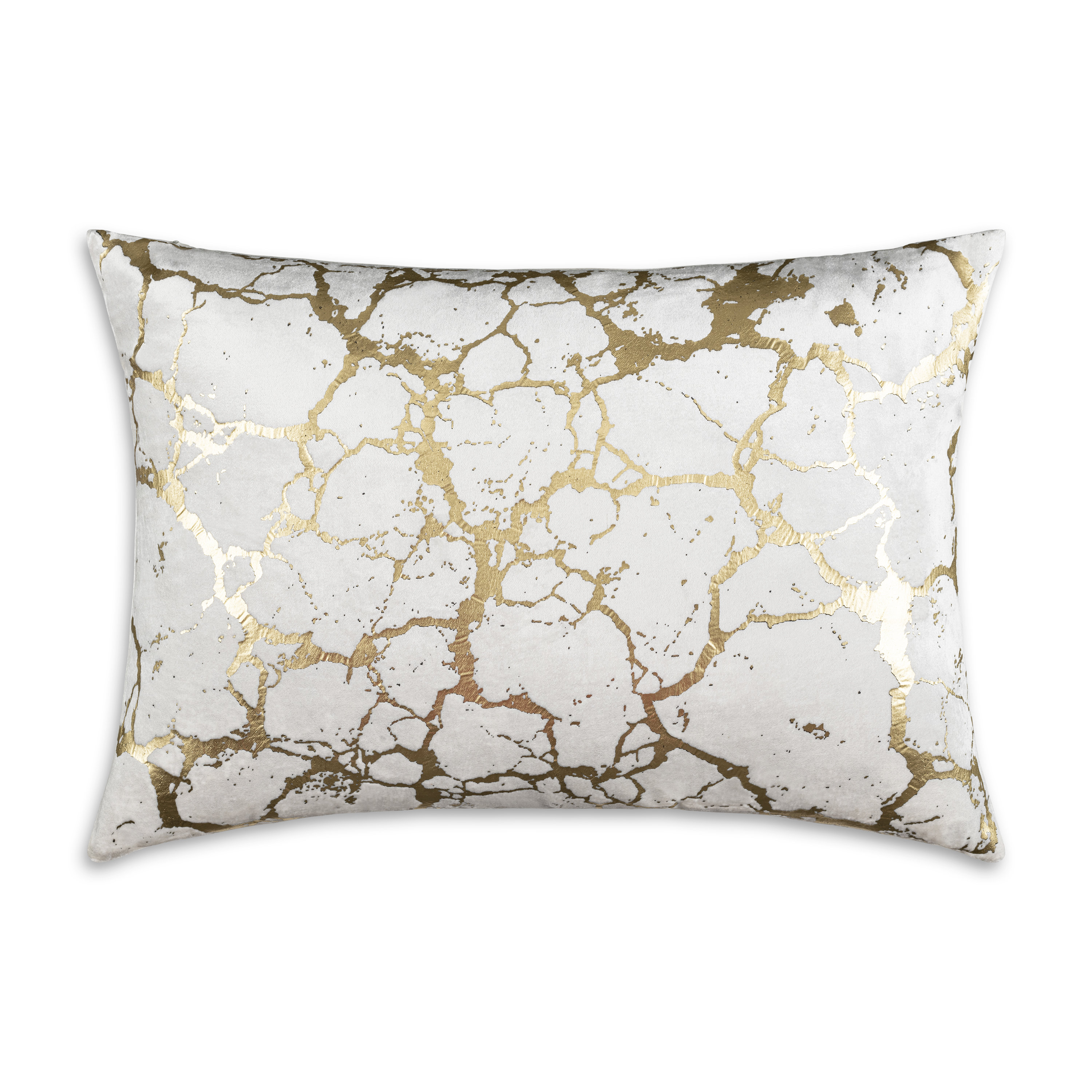 Marie Burgos Design Mila Ivory Gold Lumbar Pillow | Wayfair