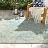 Sol 72 Outdoor™ Adilynn Blue/Sand Indoor/Outdoor Rug & Reviews | Wayfair
