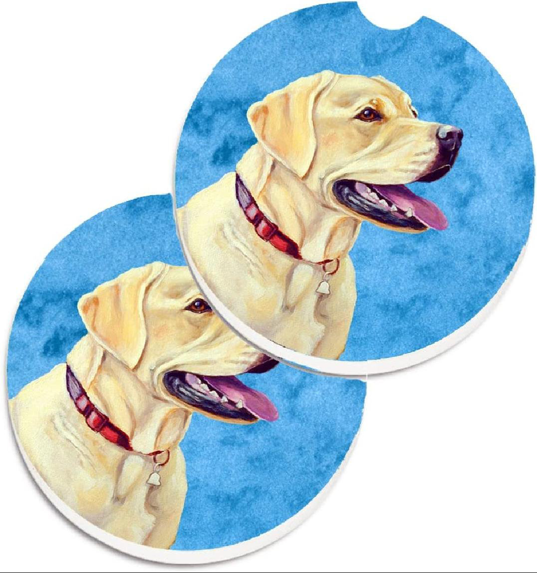 Frifoho Blue Labrador Set Of 2 Cup Holder Car Coasters, Large ...