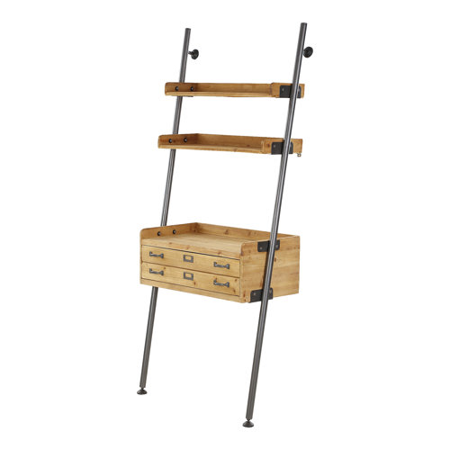 Williston Forge Maddox 180cm H x 78cm W Aluminium Ladder Bookcase ...