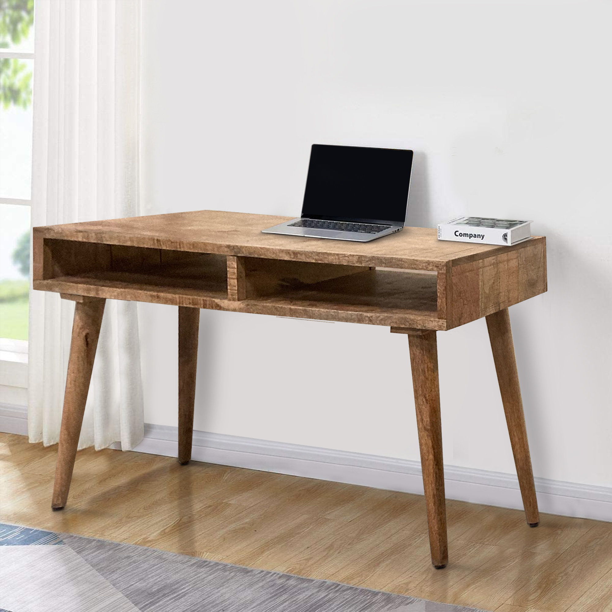 Loon Peak Solum 48'' Solid Wood Writing Desk & Reviews | Wayfair