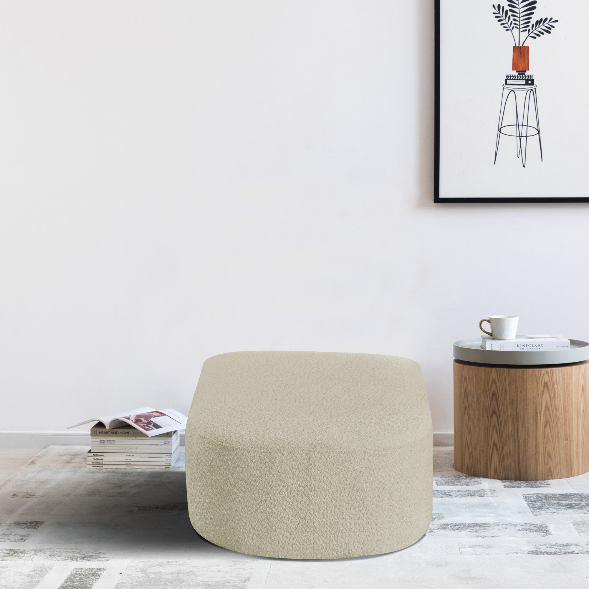 Latitude Run® 25.5" Wide Wedge Footstool Ottoman | Wayfair