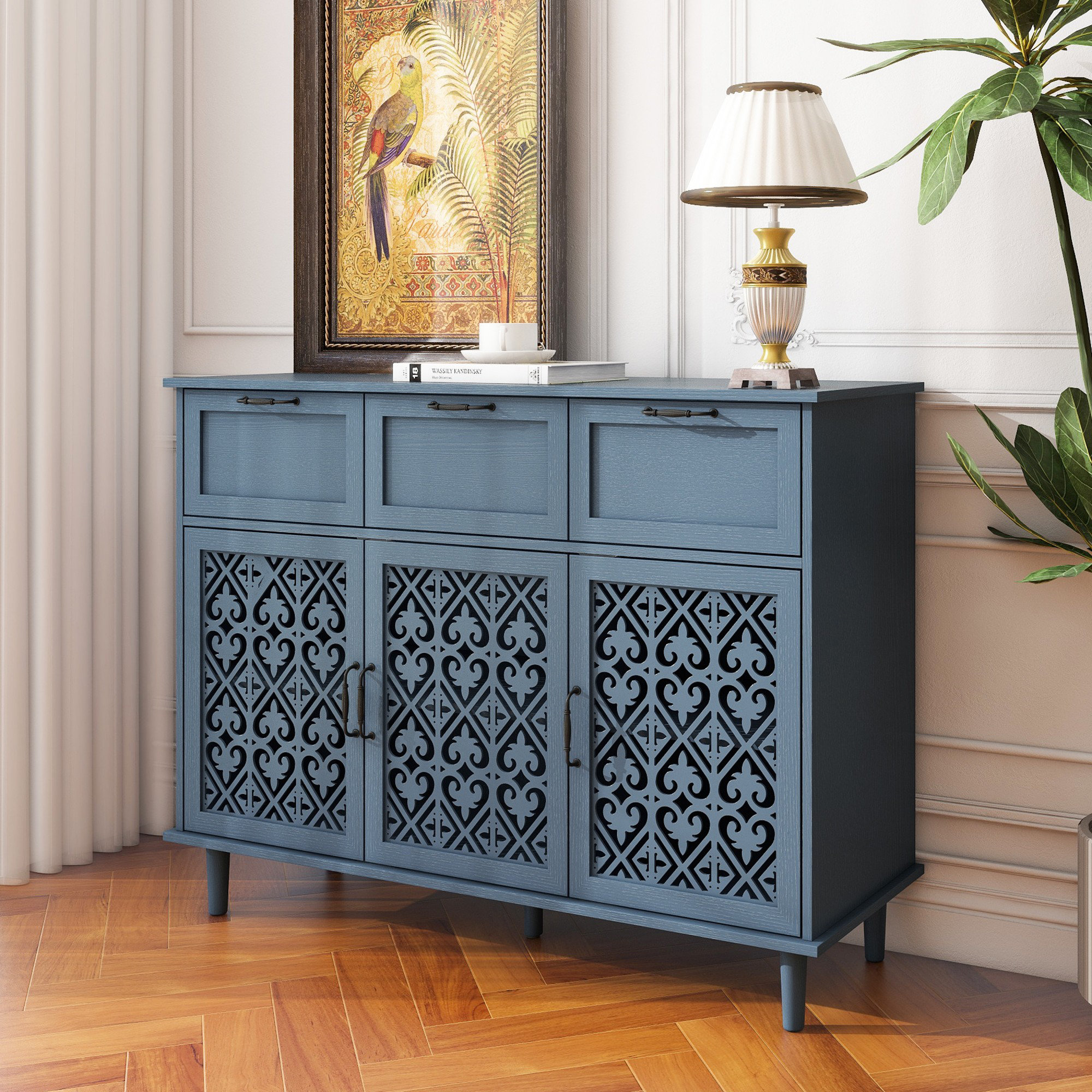 Lark Manor™ 3 Door 3 Drawer Cabinet | Wayfair