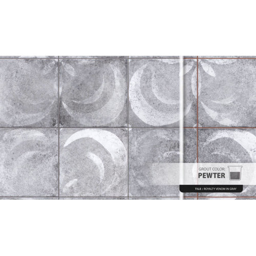 Merola Tile Kings Vendome 18" x 18" Porcelain Vintage Wall & Floor Tile ...