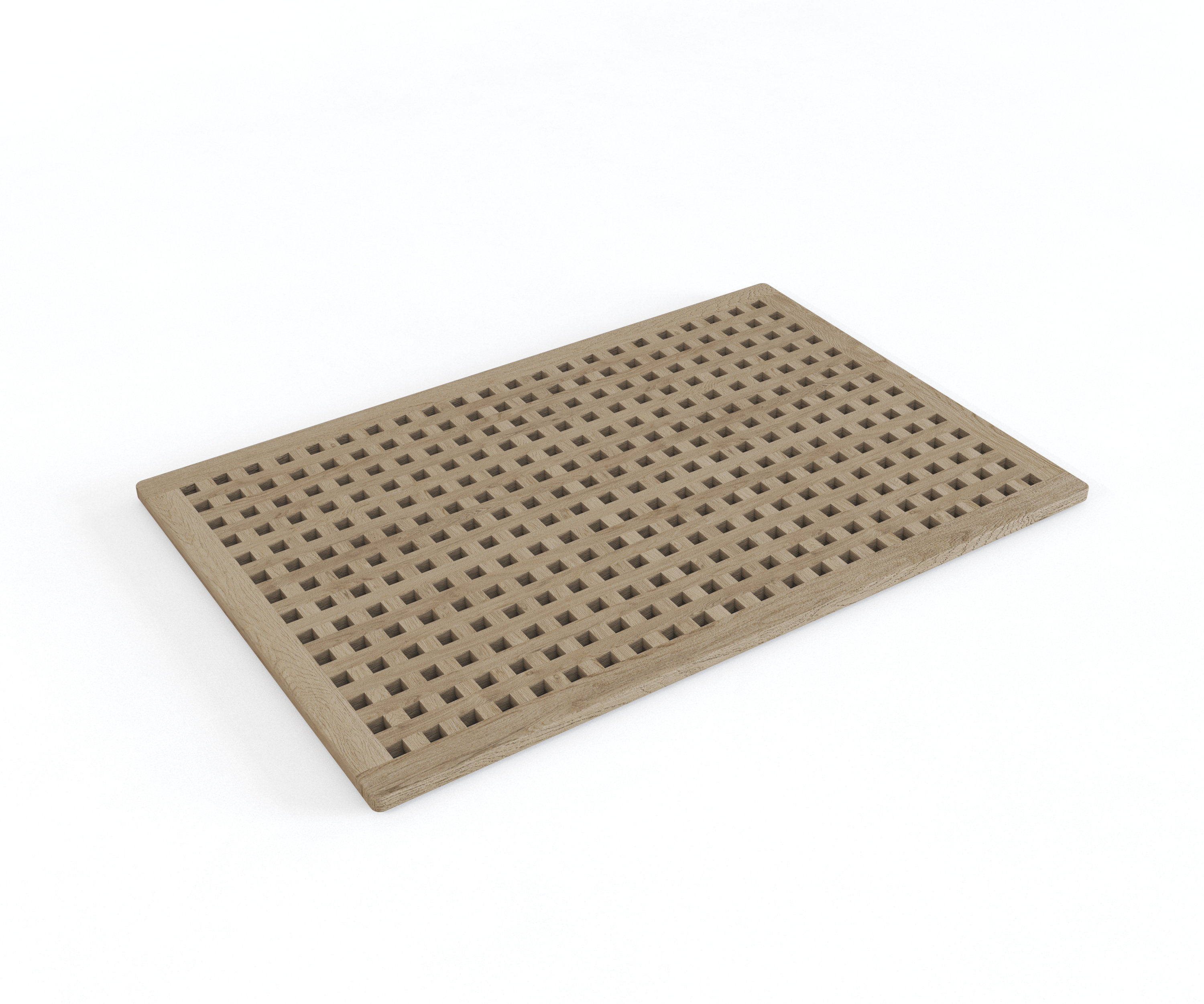 Aqua Teak Grate Mist-Shield Kitchen Anti-Fatigue Teak Floor Mat | Wayfair