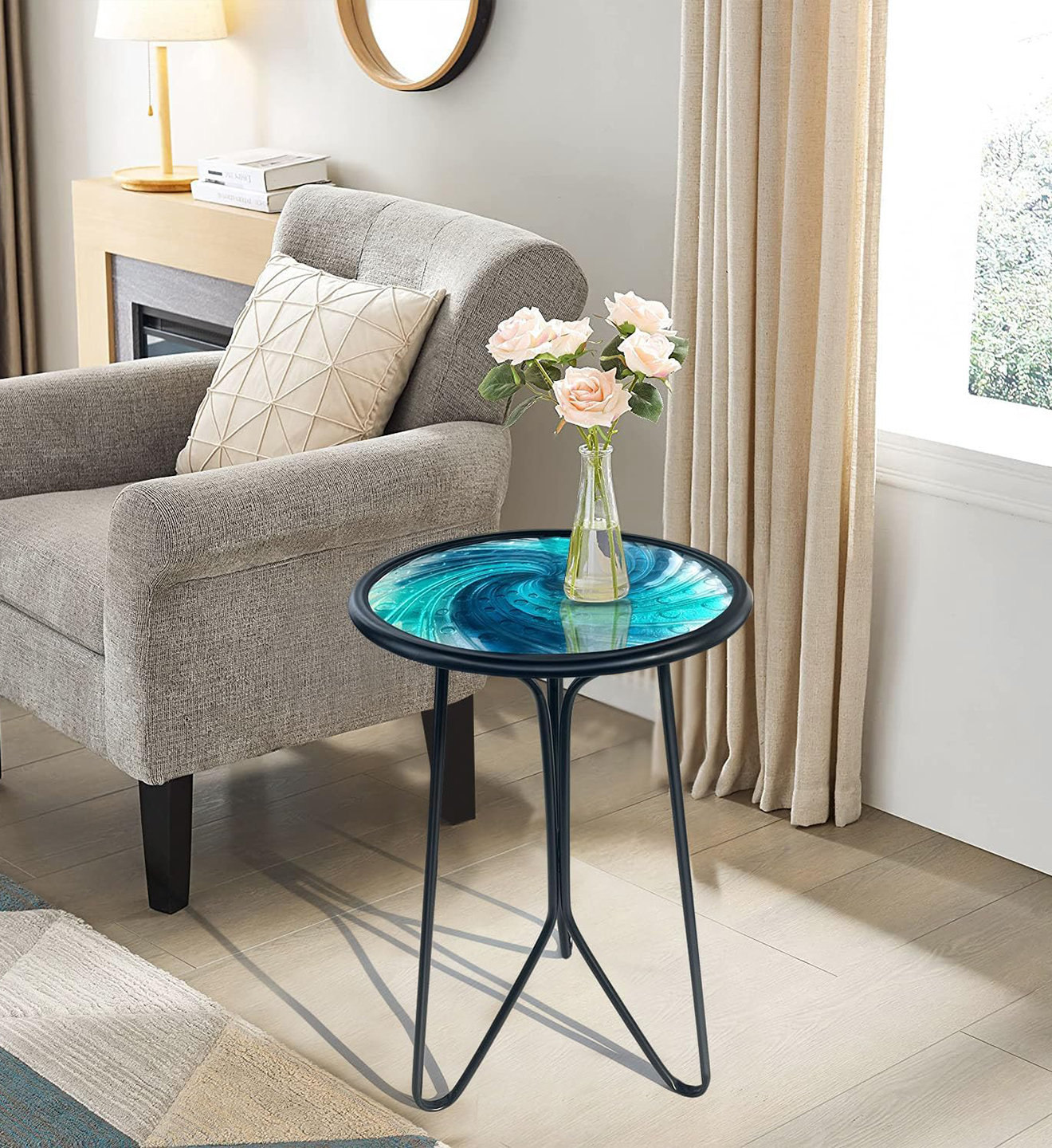 Latitude Run® Outdoor Metal Small Round Side Table - Wayfair Canada