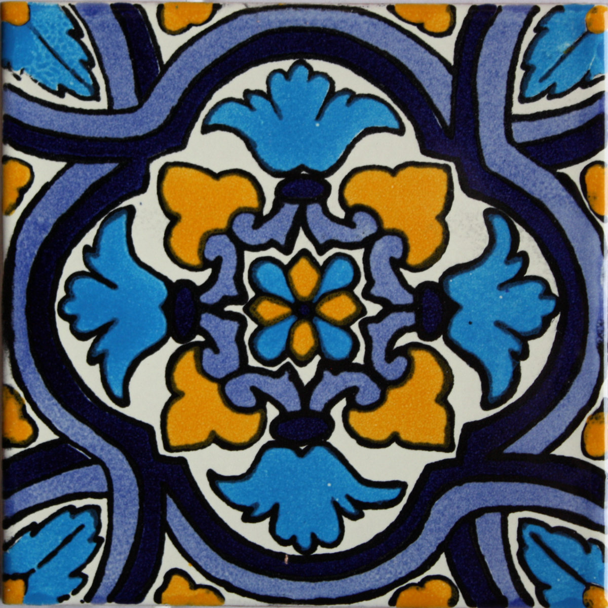 Fine Crafts Imports 2" x 2" 36pcs TalaMex Movas Mexican Clay Tile ...