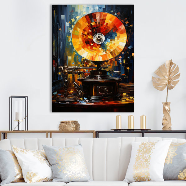 Wildon Home® Jeffre Abstract Phonograph Fusion II Framed On Canvas ...