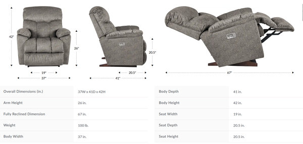 La-Z-Boy Morrison Power Rocking Recliner with Power Headrest & Reviews ...