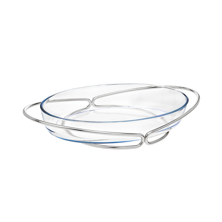 Godinger Silver Art Co Infinity Oval Glass Server | Wayfair