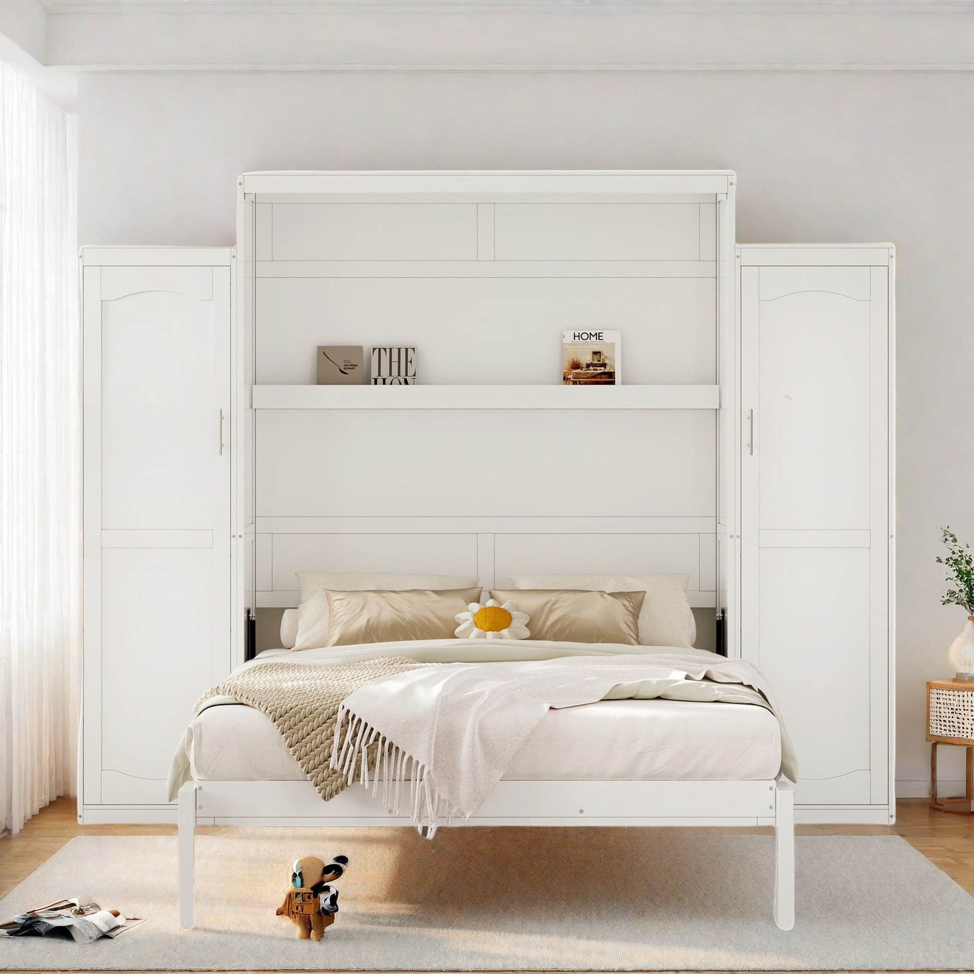 Red Barrel Studio Murphy Bed Multifunctional Foldable Murphy Bed With ...
