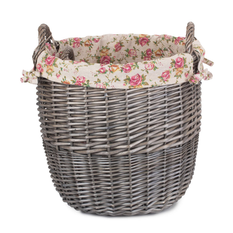 August Grove Wicker Lined Linen Basket | Wayfair.co.uk
