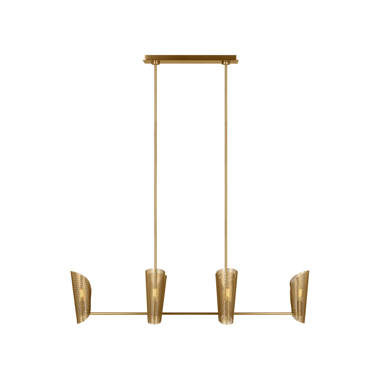 Visual Comfort Studio Plivot 6 - Light Large Chandelier Burnished Brass ...