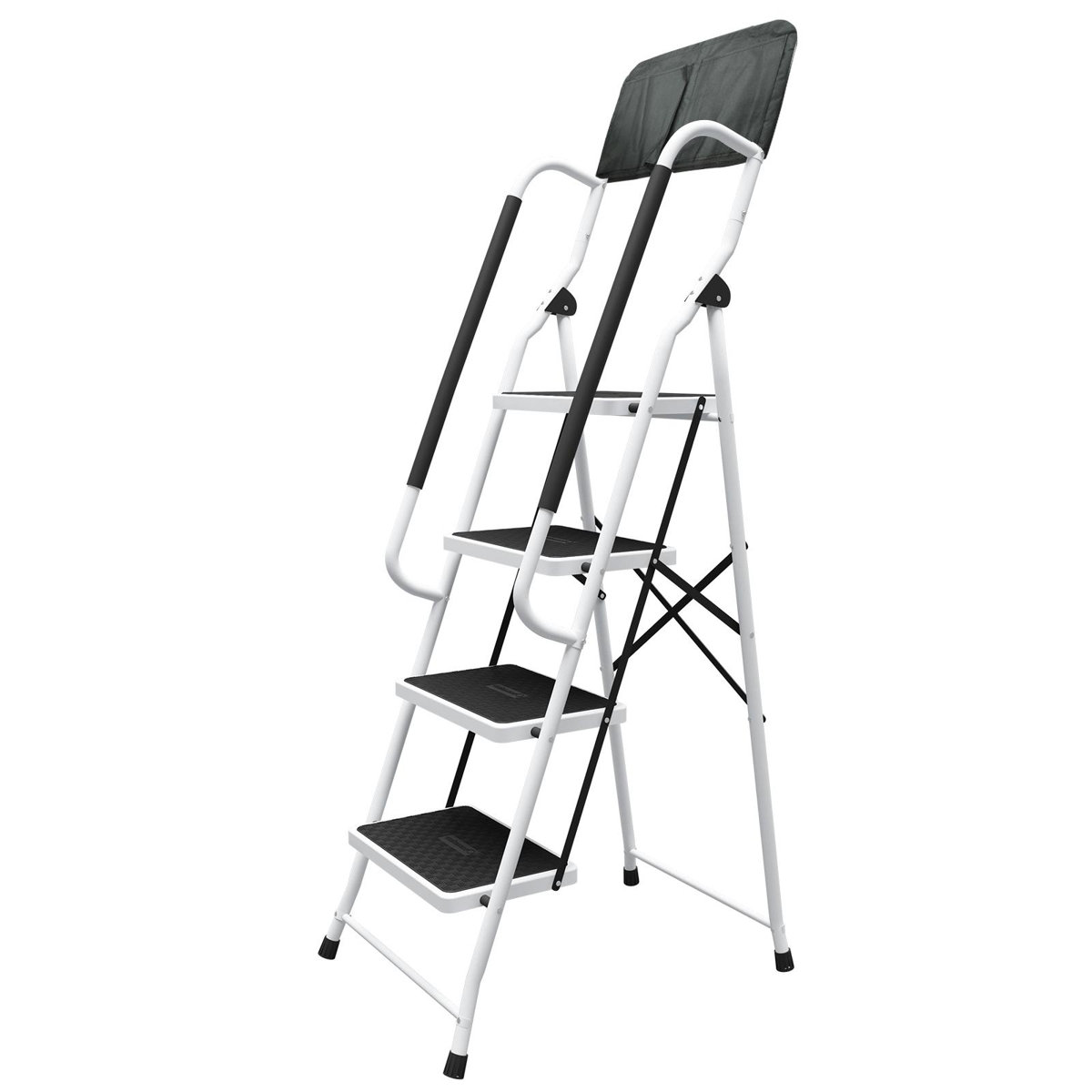 WFX Utility™ 4 Step Stool Steel Folding Step Ladder with Handrail ...