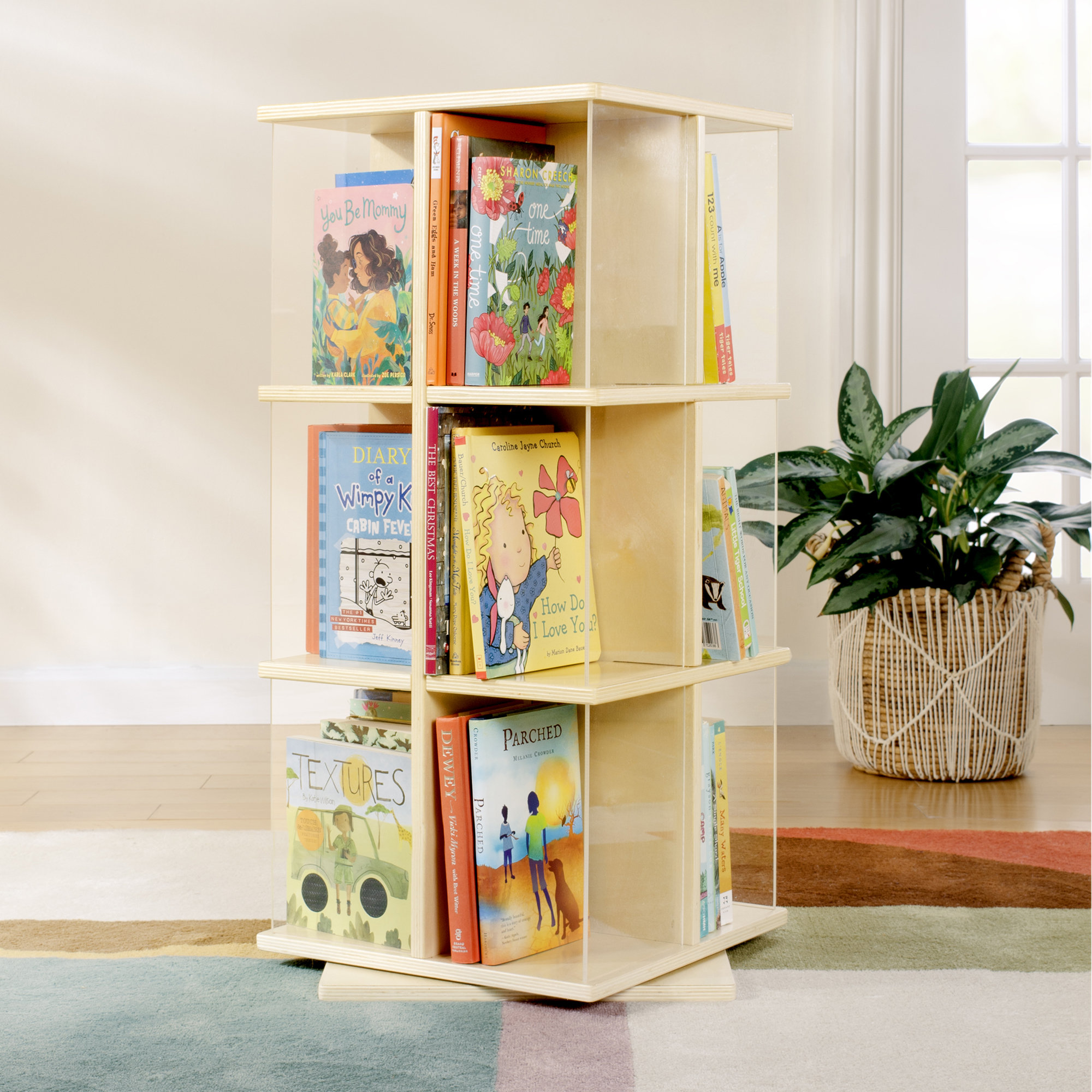 Guidecraft EdQ Essentials Rotating Book Display 3 Tier & Reviews | Wayfair