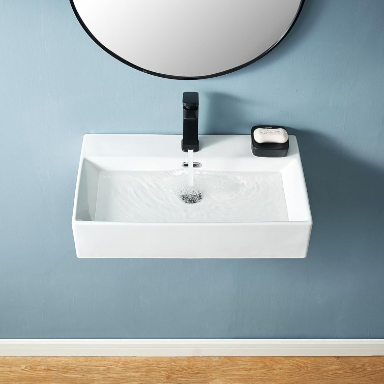 shaco 24'' X 14'' Rectangular Vessel Bathroom Sink | Wayfair