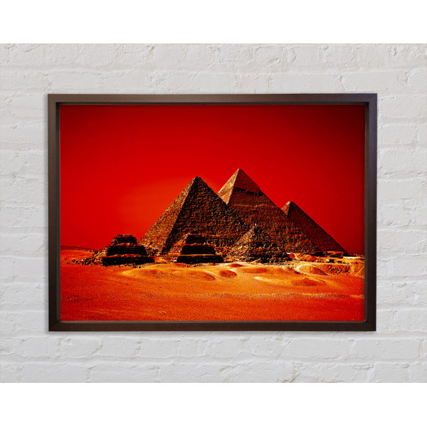 Bright Star Red Pyramids - Single Picture Frame Print on Canvas ...